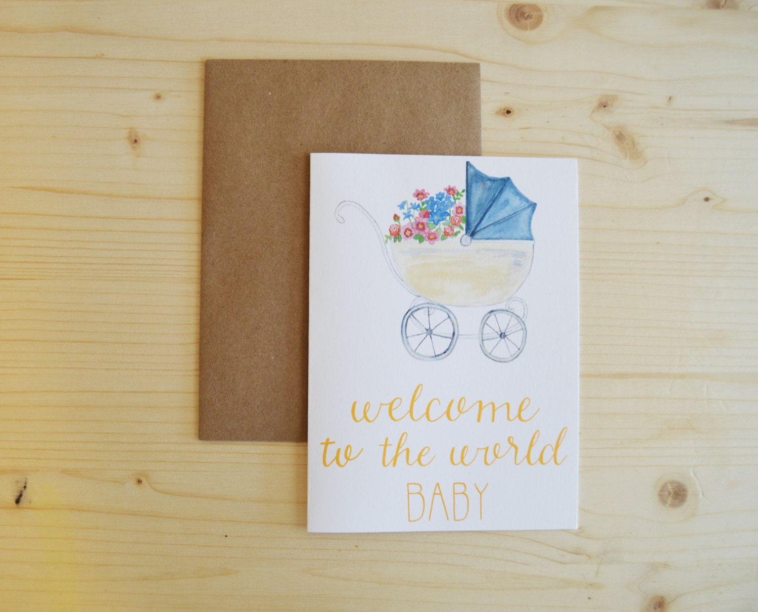 Baby Card New Baby Card Welcome Baby Card Congratulations - Etsy