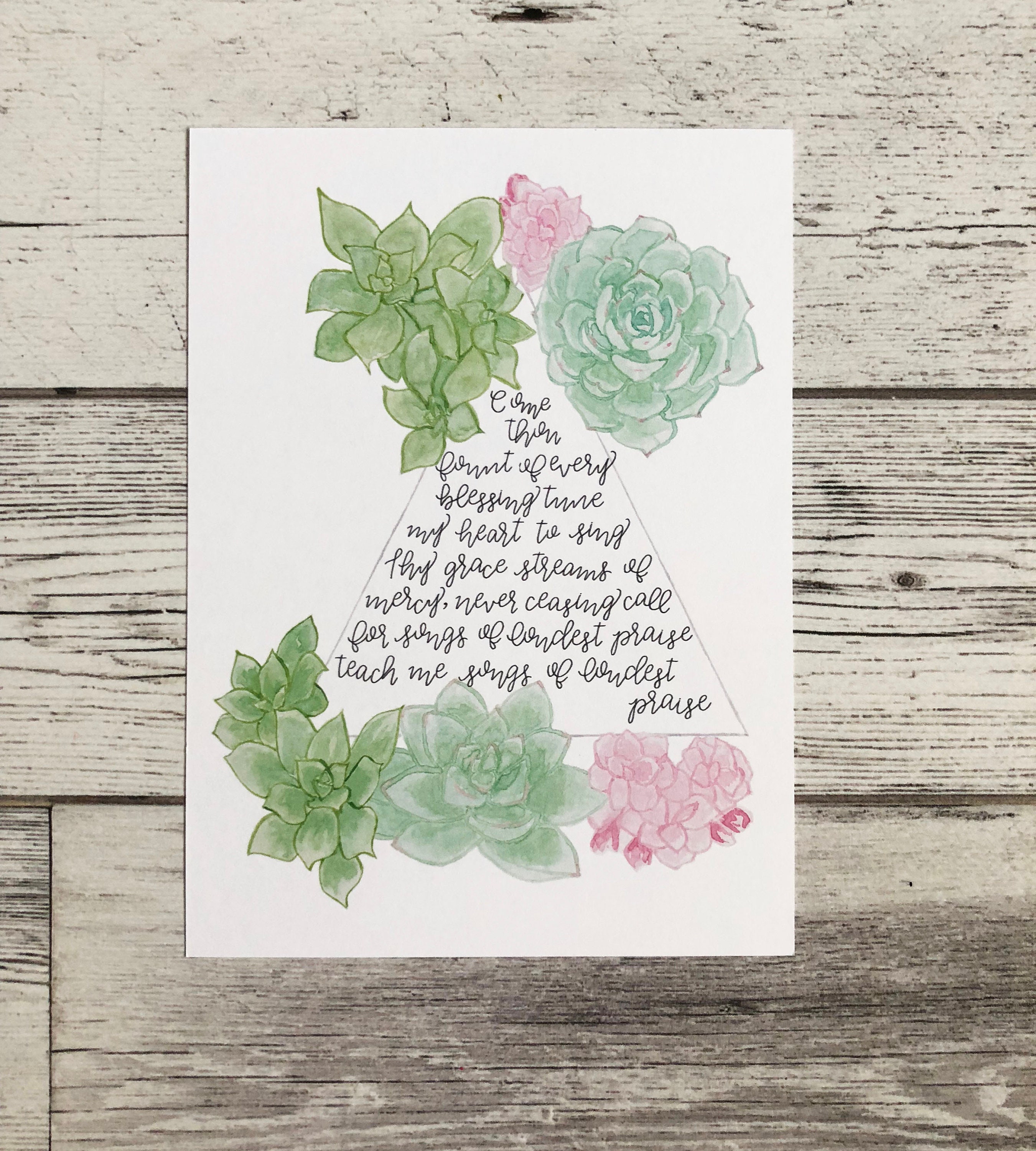 Hymns Art Prints Christian Wall Art Hymns Cards Set of 4 - Etsy
