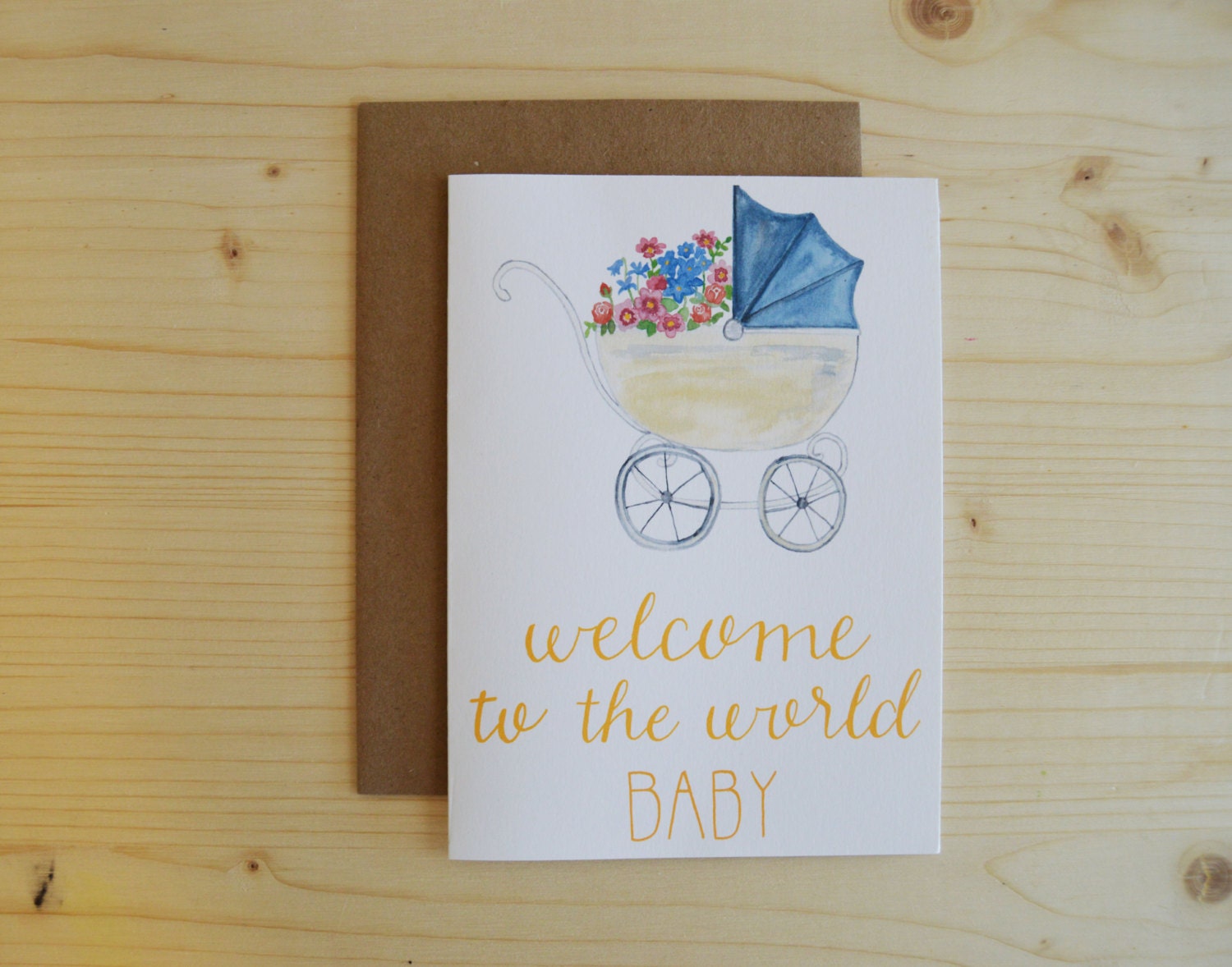 Baby Card New Baby Card Welcome Baby Card Congratulations - Etsy