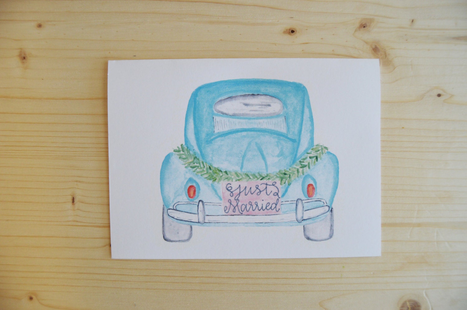 Wedding Card Just Married Card Congratulations Card Getaway | Etsy