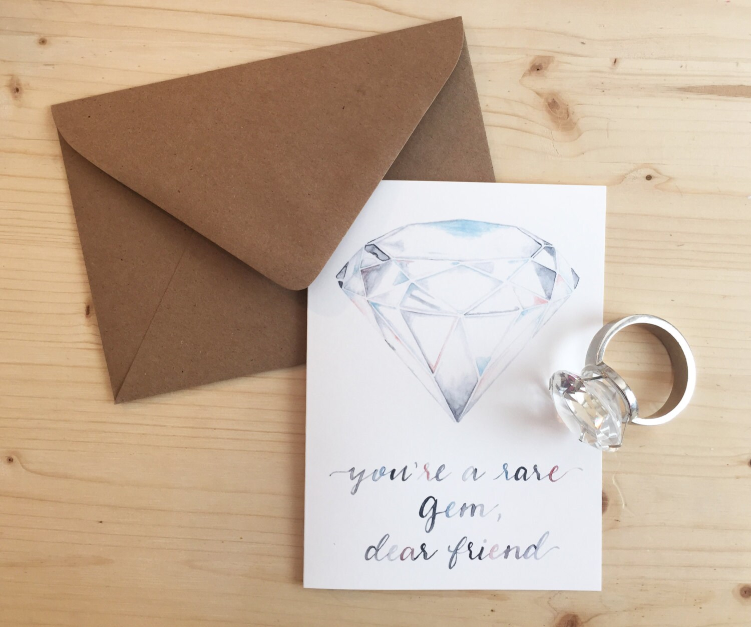 Diamond Card Gem Card Bridal Party Card You're a - Etsy