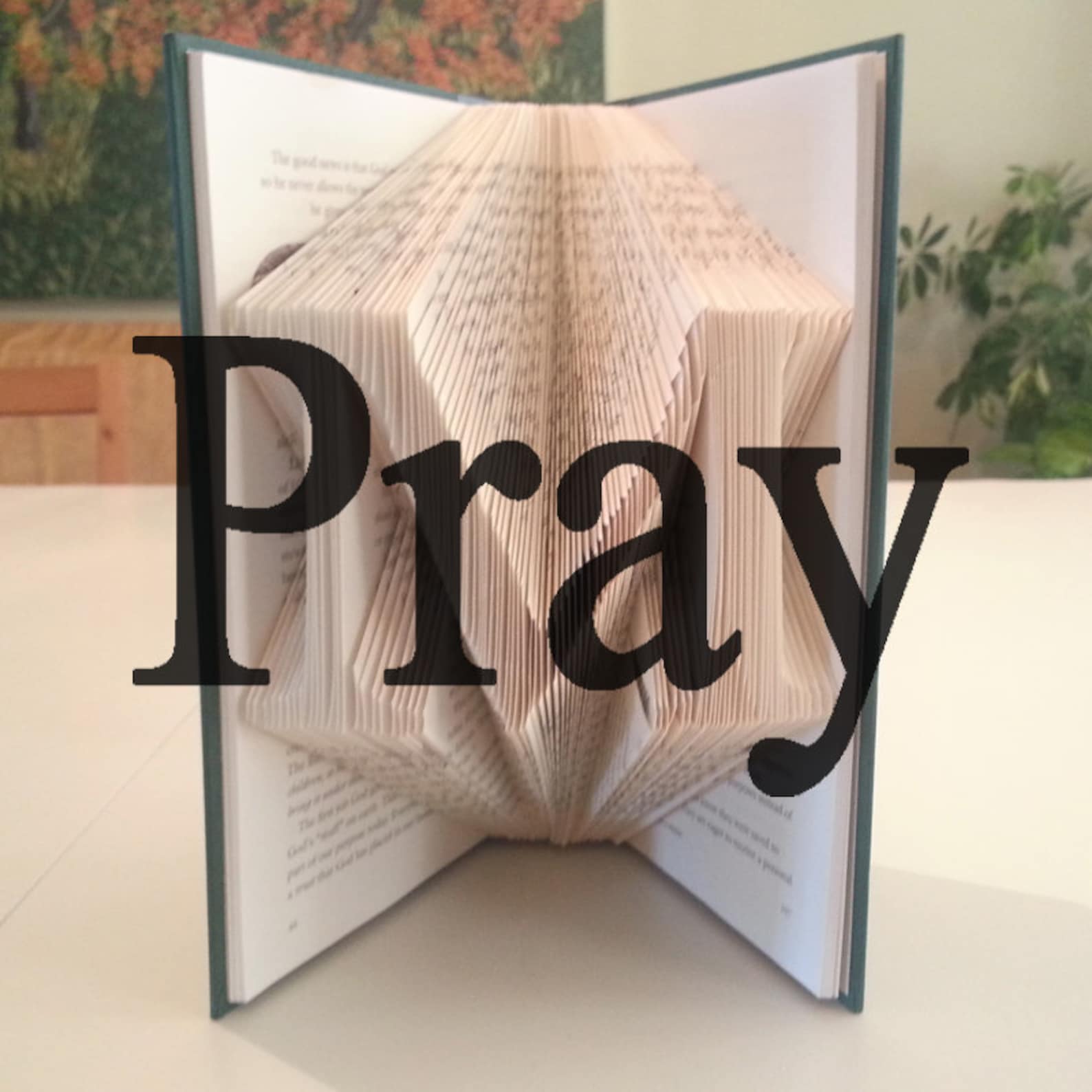 Book Folding Pattern: pray by Diymarta - Etsy