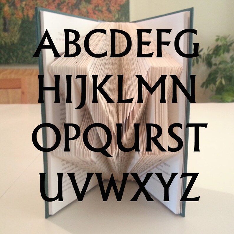 Folded Book Patterns: Alphabet Monograms 1 by DIYMarta | Etsy
