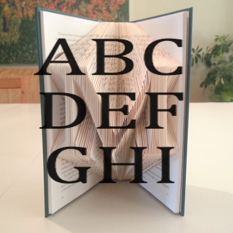 Book Folding Patterns: Capital Letters - Etsy