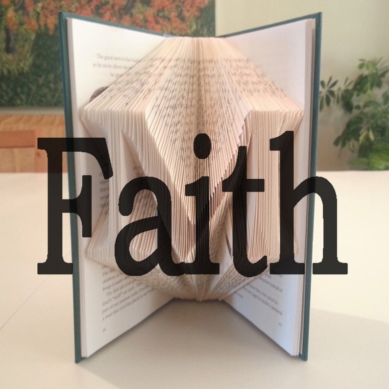 Book Folding Template: faith by Diymarta - Etsy