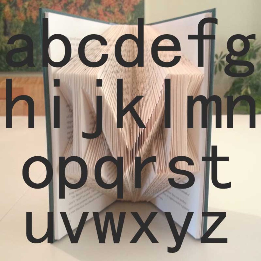 Folded Book Patterns: Lower Case Alphabet by Diymarta - Etsy