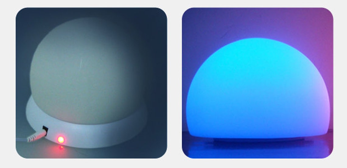 Light Music RGB LED Lamp Mini - Moon 6" - Sound-activated Device ...