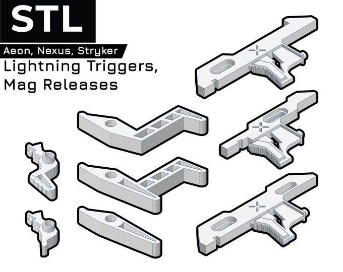 Stls Lightning Triggers and Mag Releases for Aeon, Nexus, and Stryker ...