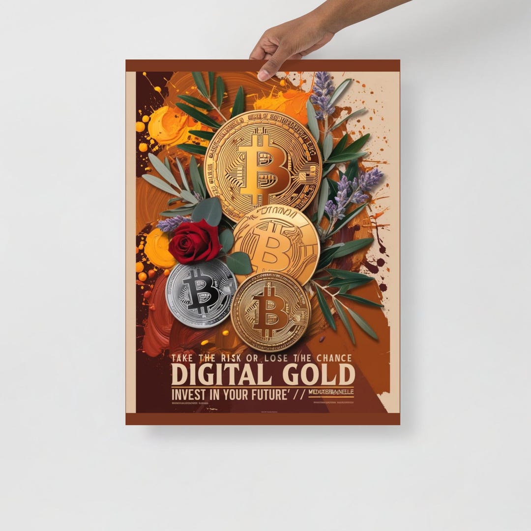 Bitcoin Wealth Poster, Crypto Wall Art, Gift for Boyfriend, Bitcoin ...