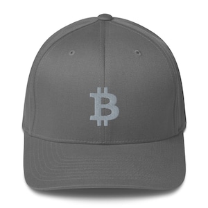 Bitcoin Logo Monochrome Minimalist Modern Style Flex Fit Cryptocurrency ...