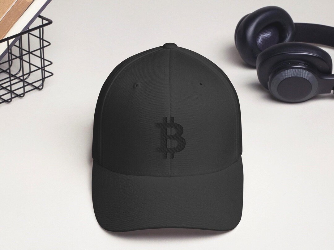 Bitcoin Logo Monochrome Minimalist Modern Style Flex Fit Cryptocurrency ...