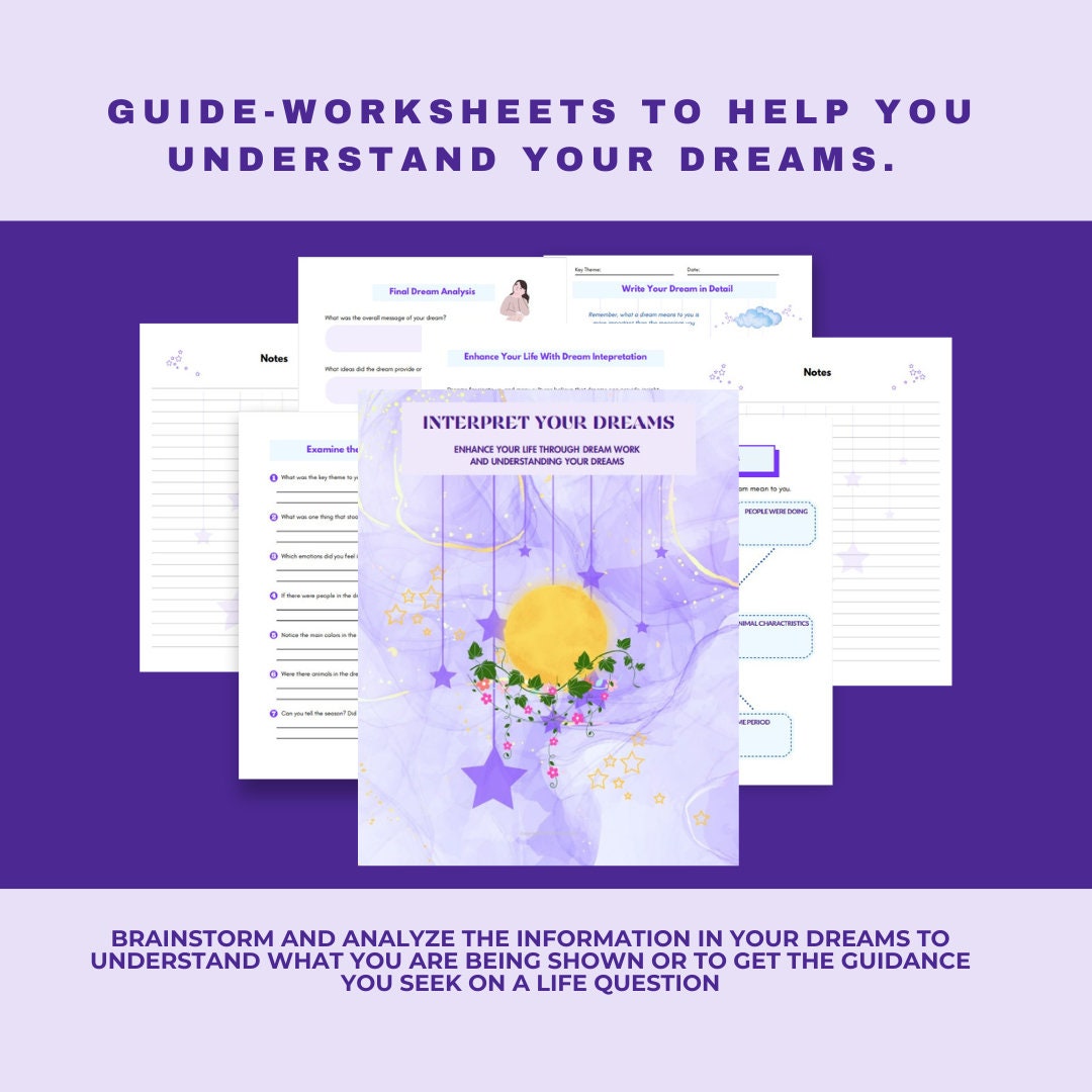Understand Your Dreams Worksheets, Dream Interpretation-learn to Do ...