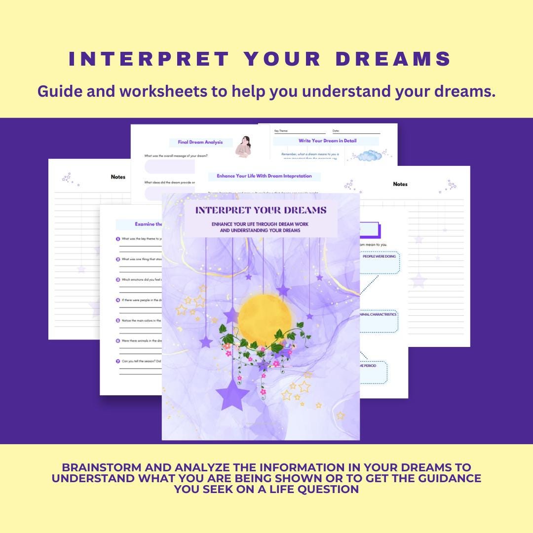 Interpret Your Dreams-guide, Worksheets, Understand Your Dreams, Dream ...