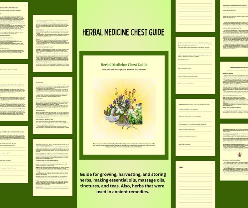 Herbal Medicine Chest Guide Herbs Growing Herbs Essential Oils - Etsy