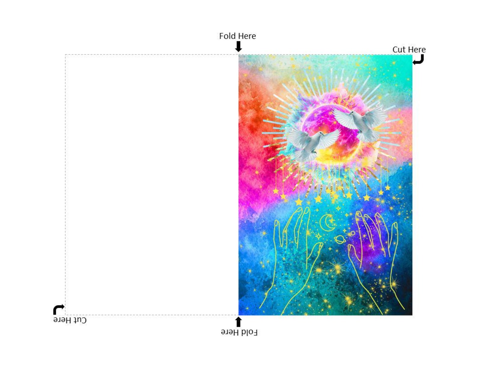 Creation-spiritual Art, Digital Collage, Spiritual Home Decor, Colorful ...