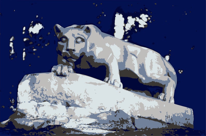 Penn State Art Nittany Lion Shrine Graduation T Print Etsy