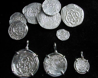 Silver pirate coin | Etsy