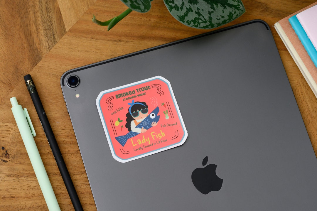 Tinned Fish Lady - Vinyl Sticker - Etsy