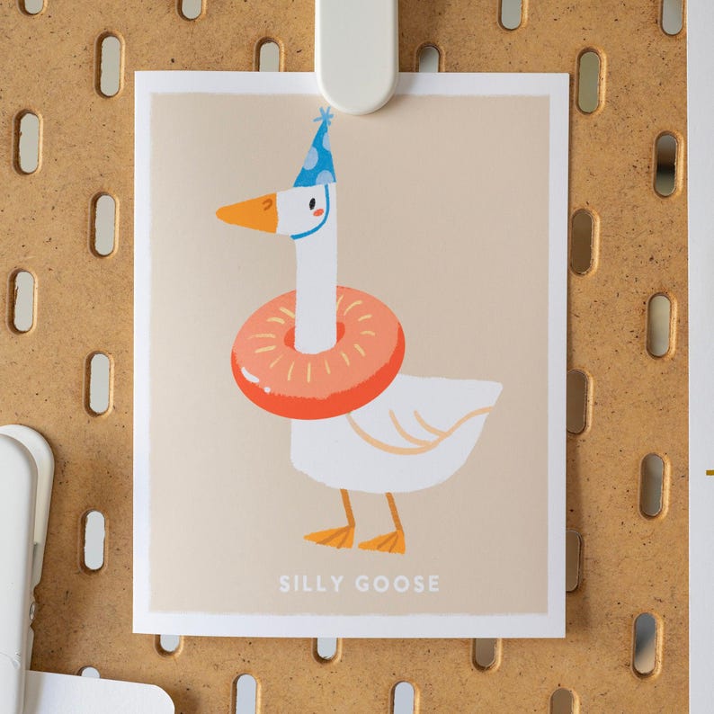 Silly Goose Birthday Card - Etsy