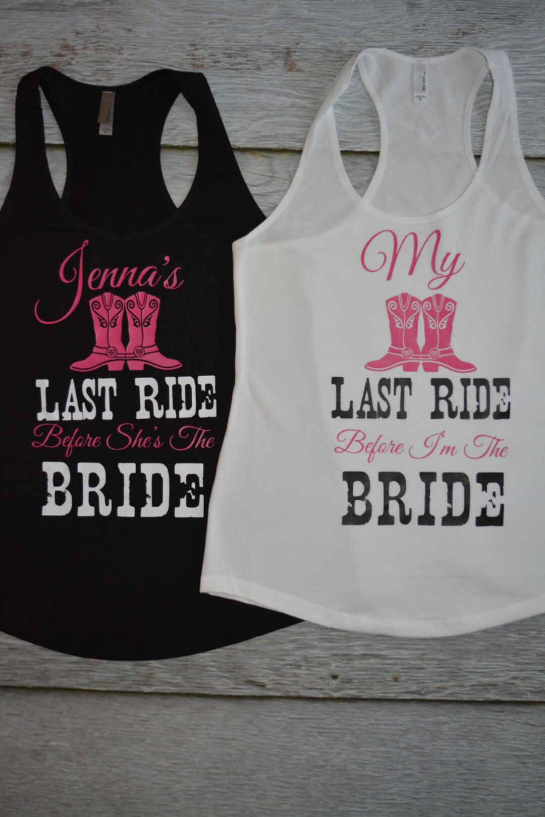 Last Ride Before She's A Bride Bachelorette Party Tanks Bridal Party ...
