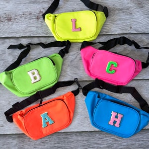 Custom Letter Patch Fanny Pack, Chenille Letter Patch Fanny Pack, Chenille Bachelorette Party ...