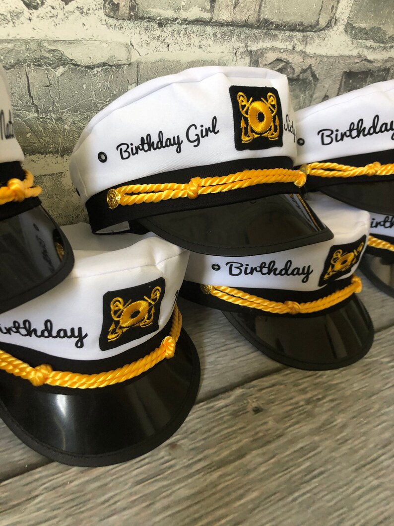 Veil Nautical Captains Hat Birthday Girl Captain Hat | Etsy