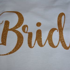 Bridal Titles Bridesmaid Maid of Honor Bride Bachelorette Party Shirts ...
