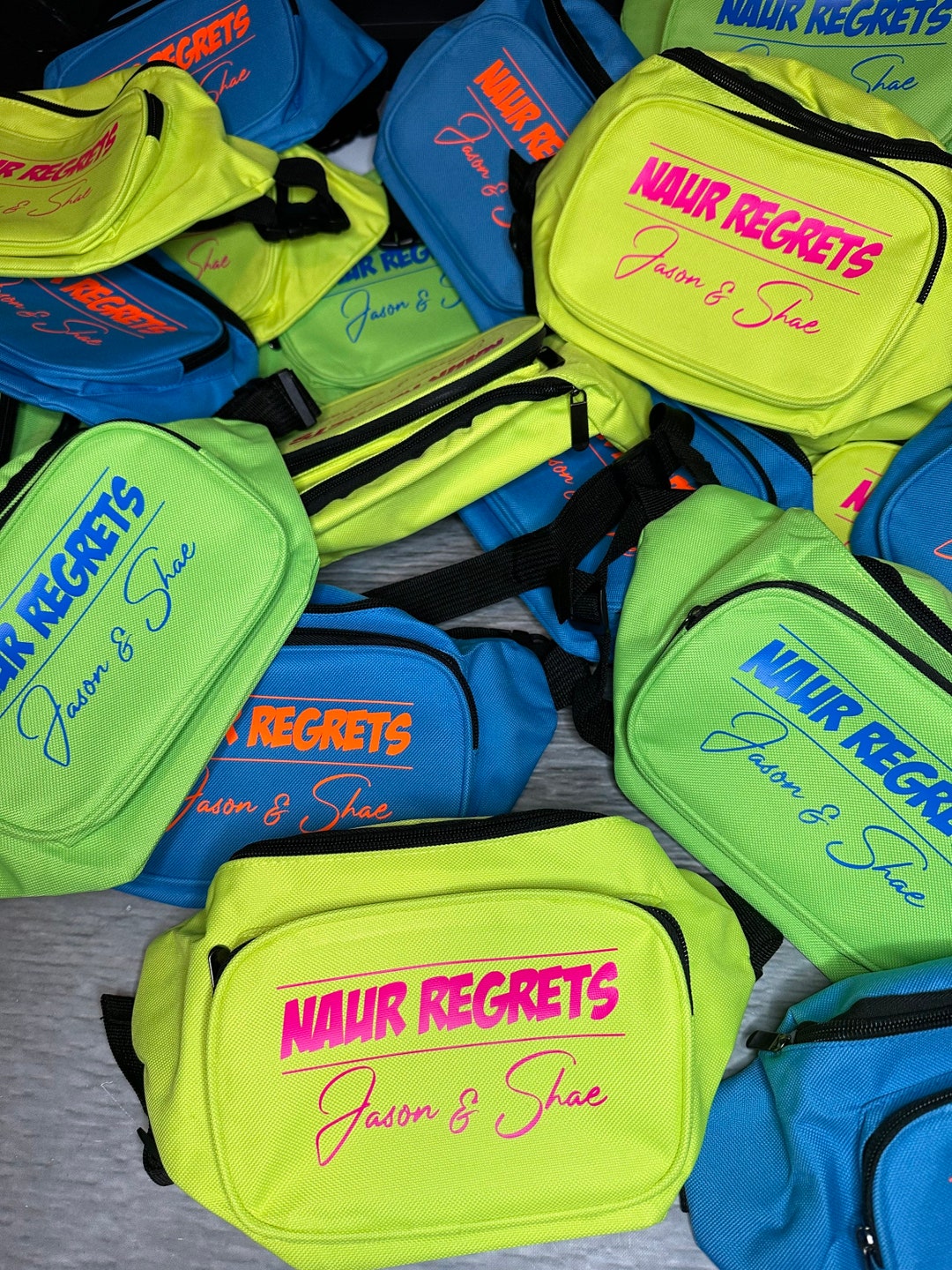 Bachelor Party Neon Fanny Pack, Guys Weekend Fanny Pack, Customized ...