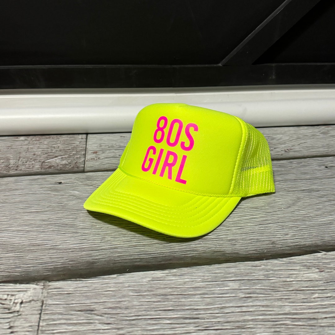 Neon Trucker Party Hats, 80s Girl Hat, Beach Bachelorette Trucker Hat ...