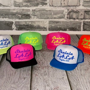 Neon Bachelorette Party Hats, Boom Boom Hat, Resting Beach Face Hat ...