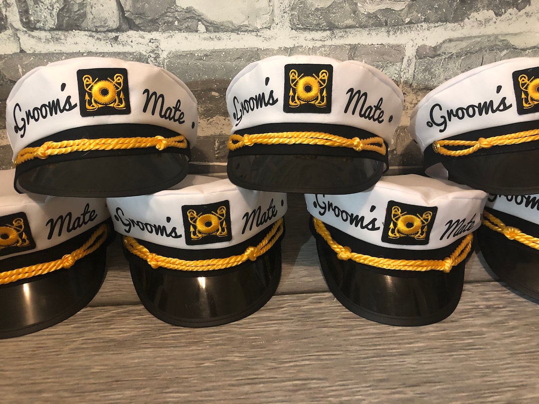 Nautical Captain's Hat, Gift for Bachelor Party, Captain Hat, Groom’s ...