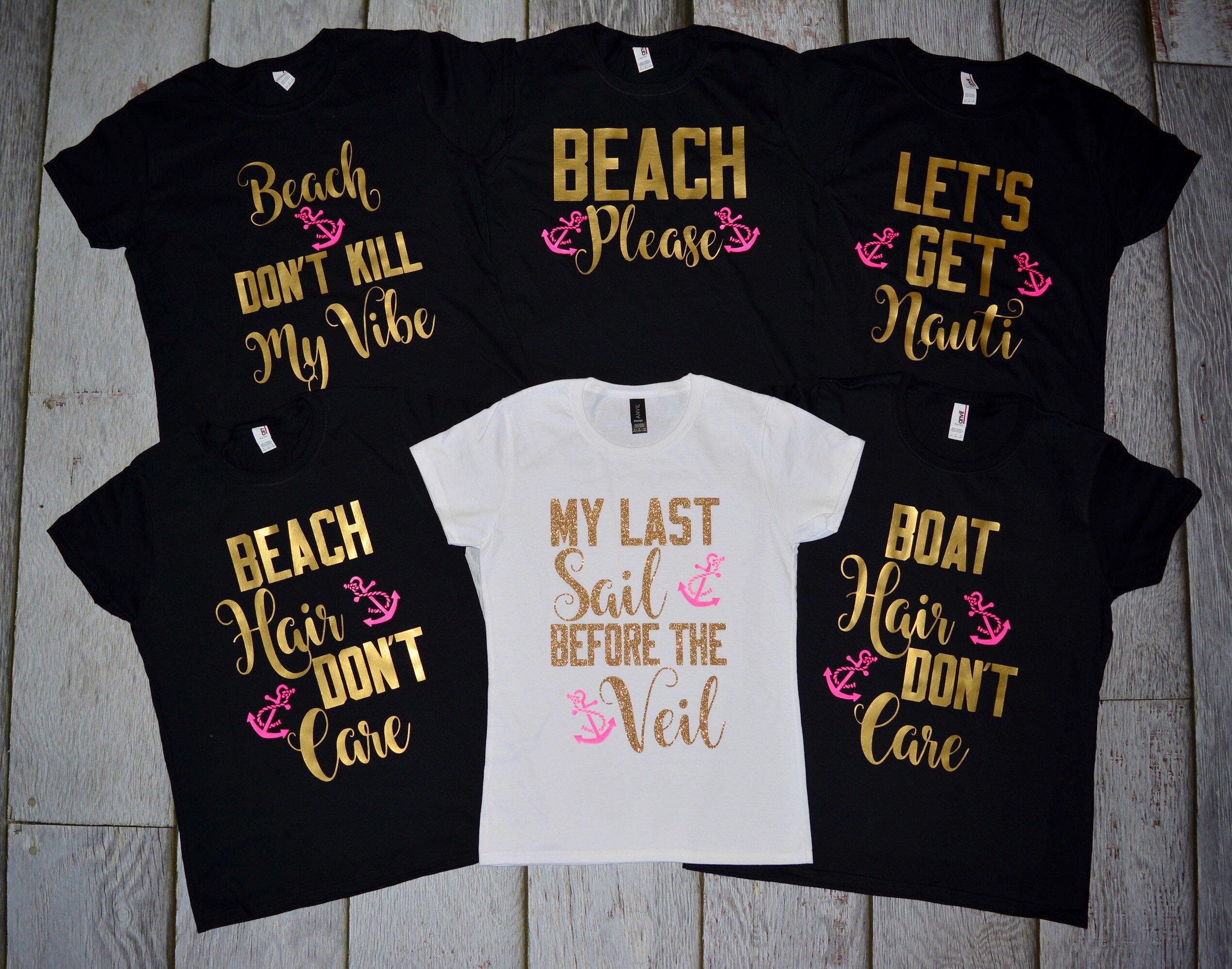 V Hals Strand Bachelorette Party Shirts Strand Sprüche v | Etsy