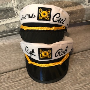 Nautical Captain's Hat, Gift for New Boat Owner, Captain Hat, Skipper ...