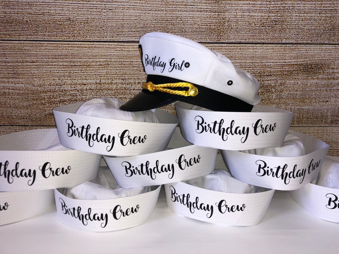 Nautical Captains Hat, Birthday Girl Captain Hat, Birthday Crew Sailor ...