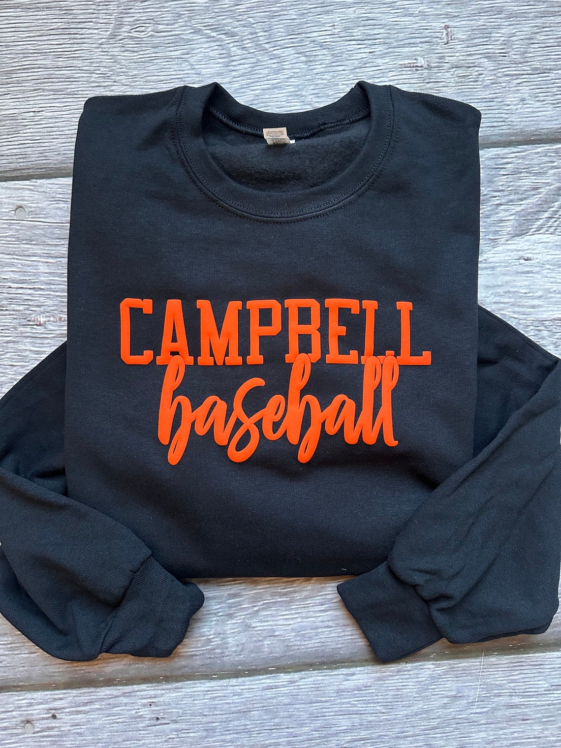 Custom Puff Print Crewneck Sweatshirt, School Mascot, Team Spirit - Etsy