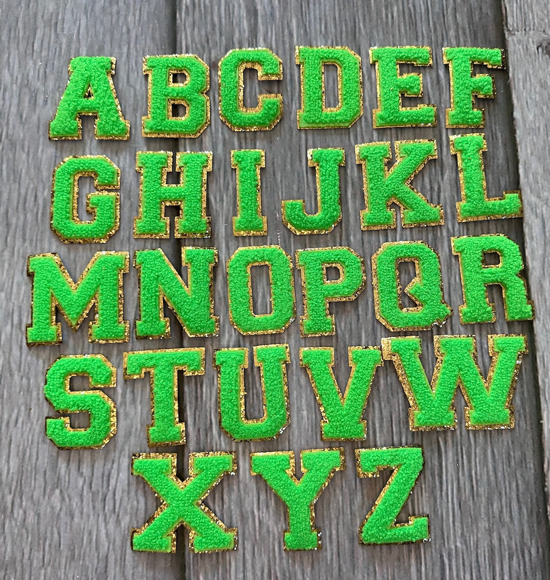 Chenille Iron on Patch, Chenille Letter Patch, Full Alphabet PLUS 7 ...