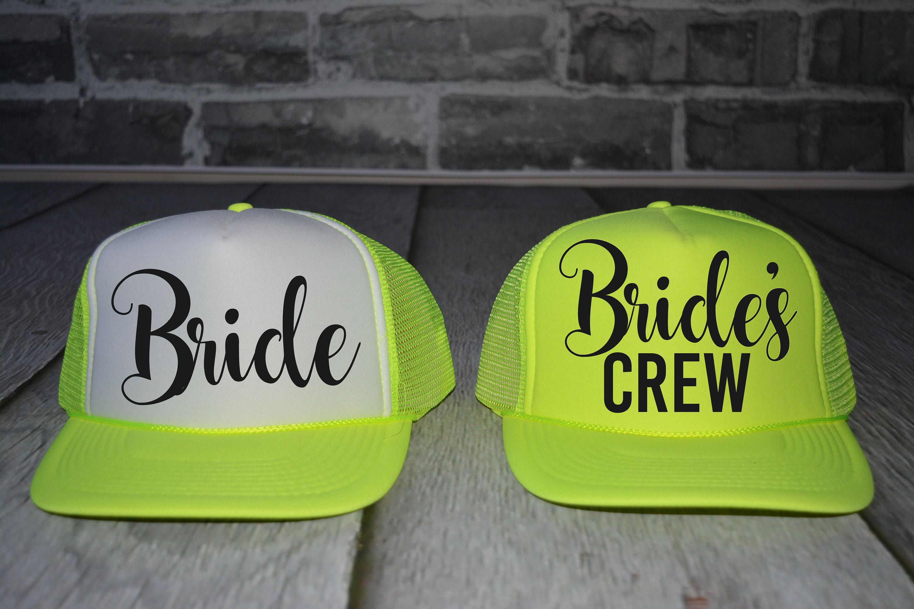 Neon Bachelorette Party Hats, Beach Bachelorette Trucker Hat, Bride ...