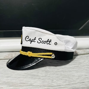 Nautical Captain's Hat, Gift for Bachelor Party, Personalized Captain ...