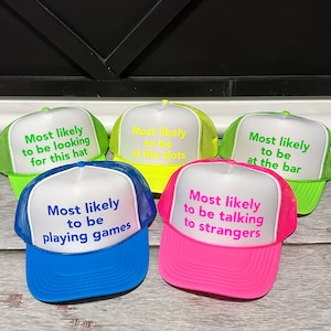 Funny Bachelorette Trucker Hats, Matching Trucker Hats, Snap Back Hat ...