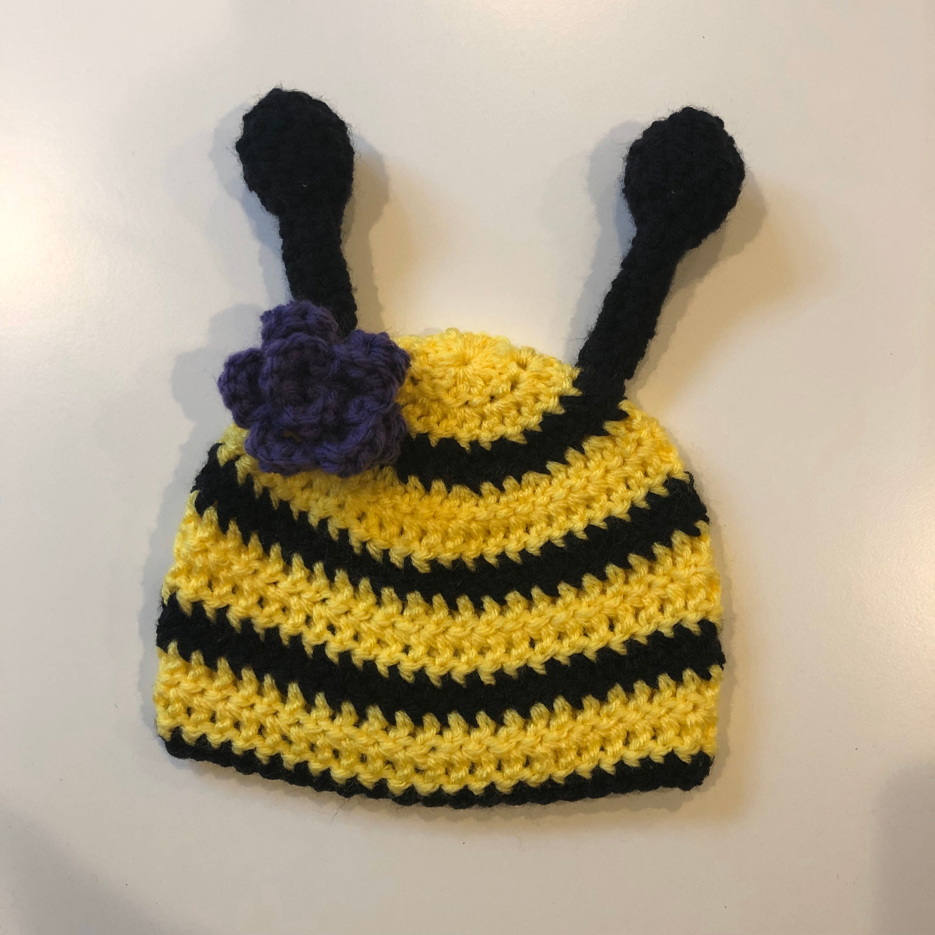 Bee Hat, Bumble Bee Hat, Crochet Hat, Baby Hat, Toddler Hat, Child Hat ...