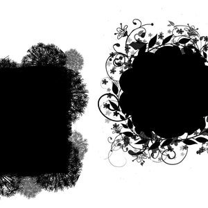 Five Digital Photo Masks, Digital Clipping Masks, Leafy Photo Masks ...