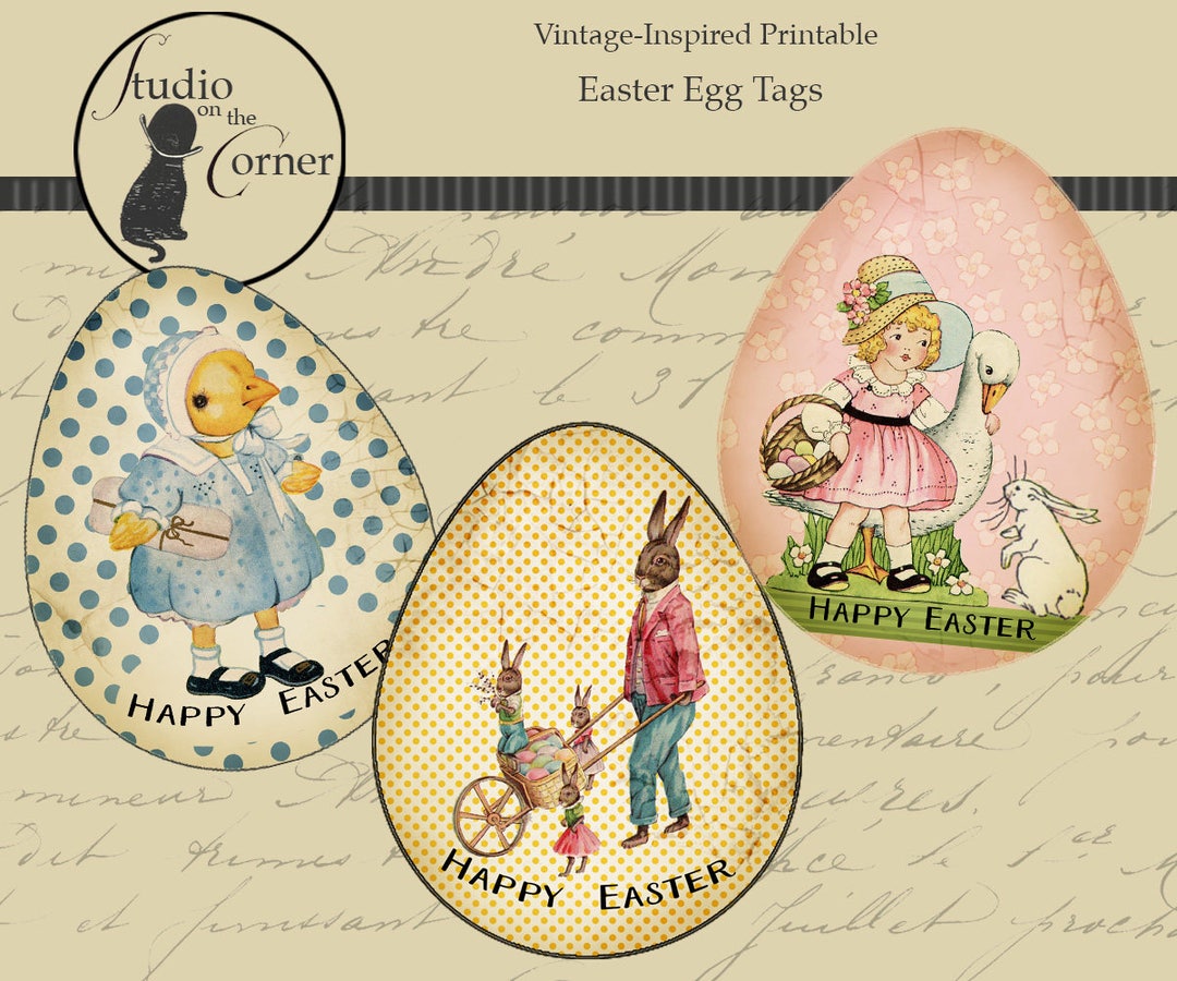 Easter Egg Printable Tags, Easter Gift Tags, Spring Gift Tags, Easter ...