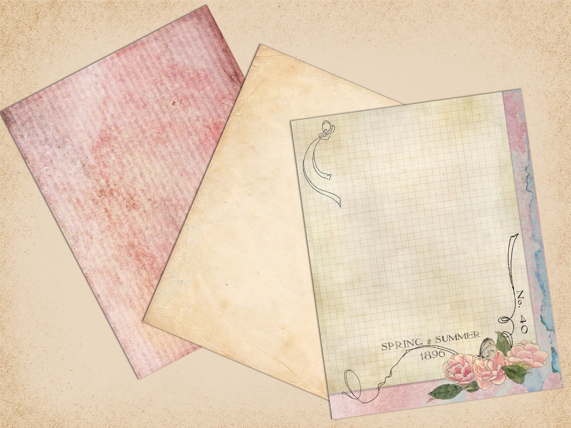 Digital Paper Pack Printable Paper Pack Junk Journal Paper | Etsy