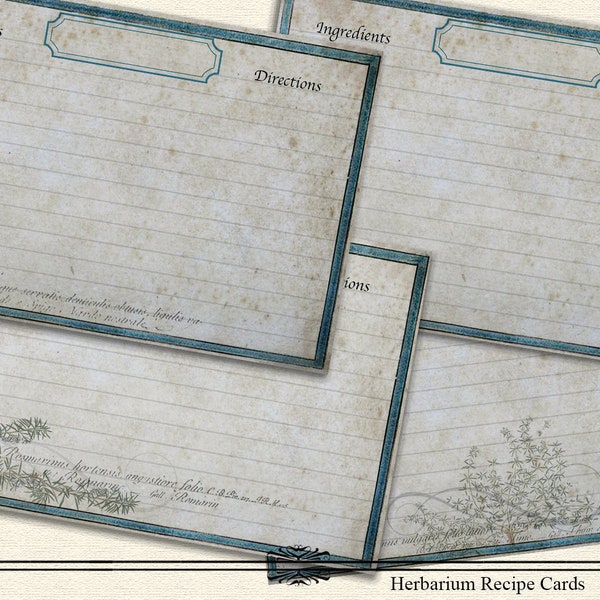 Lined Recipe Cards - Etsy
