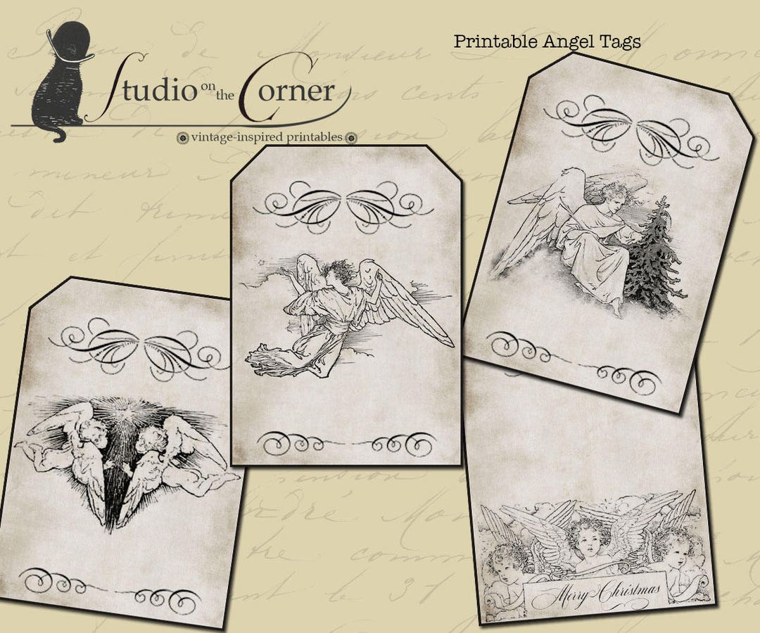 Printable Angel Tags, Christmas Angel Tags, DIY Angel Tags, DIY ...