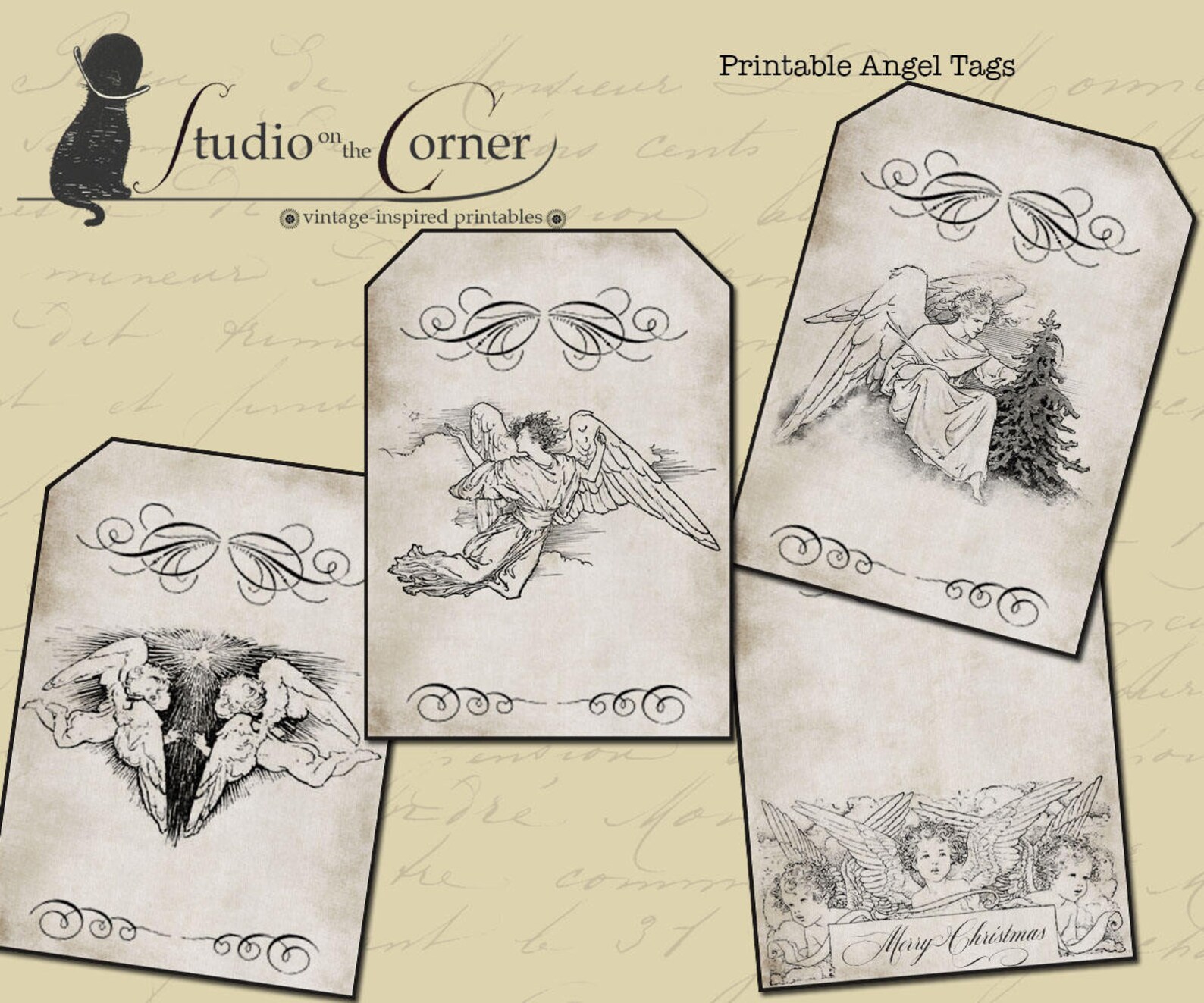 Printable Angel Tags, Christmas Angel Tags, DIY Angel Tags, DIY ...