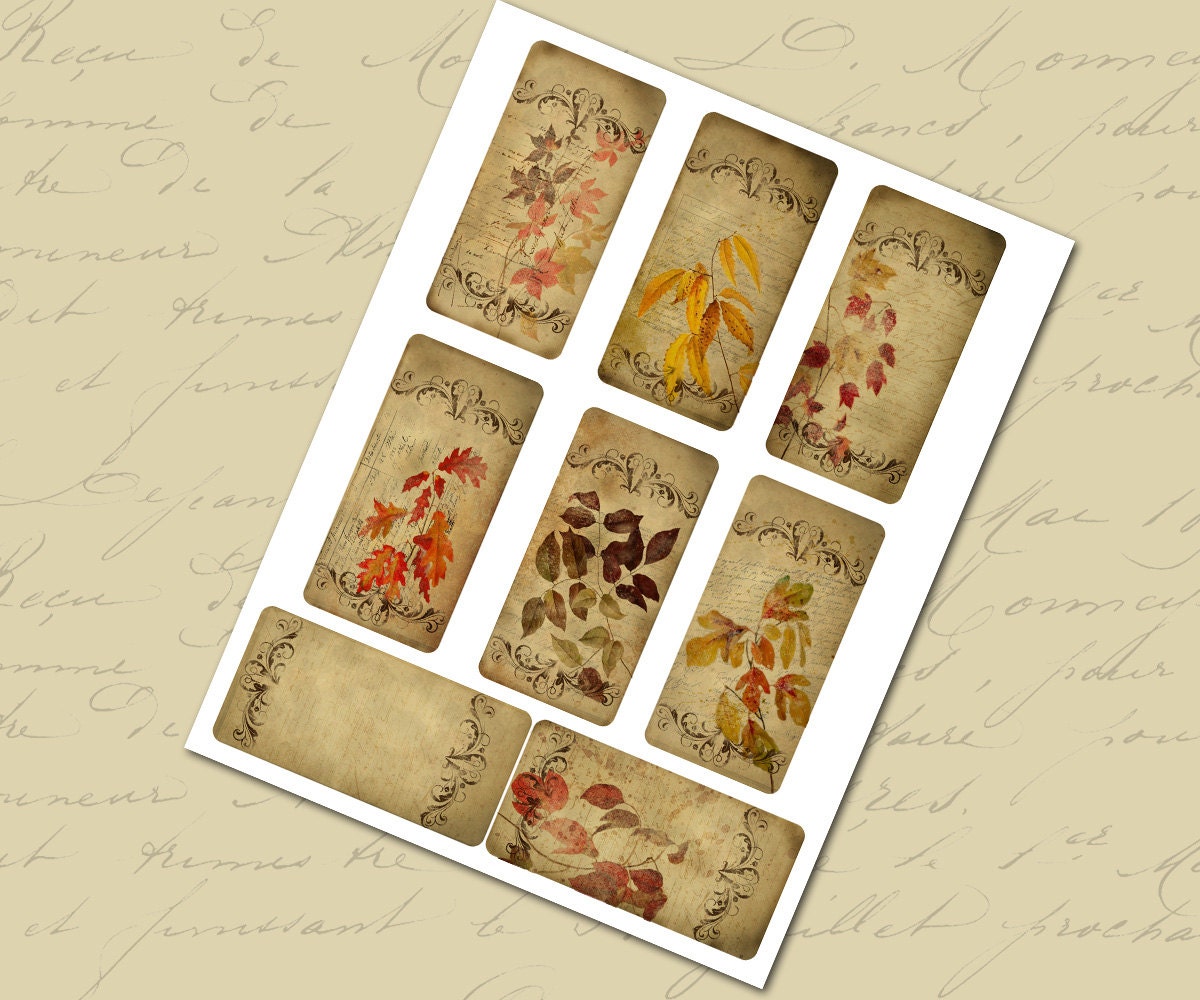 Autumn Leaves Printable Tags Editable Tags Fall Tags - Etsy