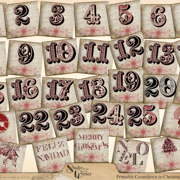 Advent Numbers - Etsy