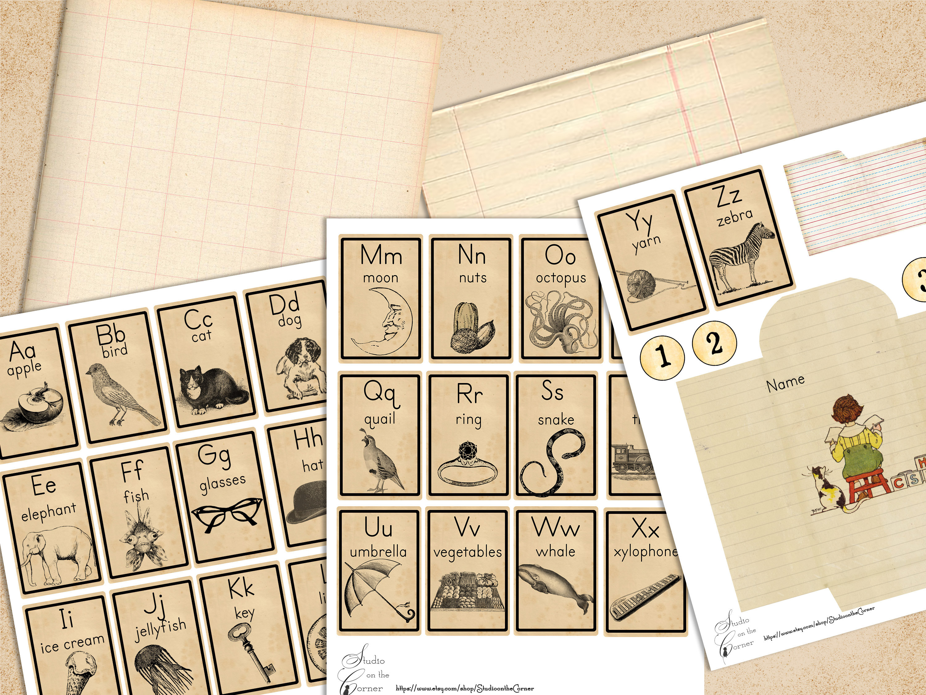 Vintage Journal Kit Paper Crafting Kit Junk Journal Ephemera - Etsy