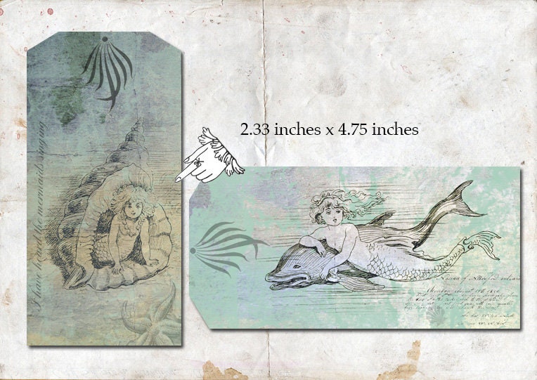 Mermaid Magic Printable Tags Printable Gift Tags Digital - Etsy